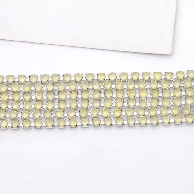 Silver Light Topaz Mocha Banding SS8: Sold per 1 yard or per 10 yard r ...