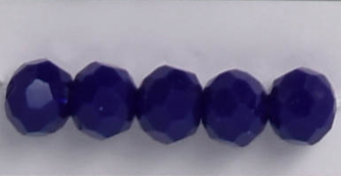 Navy Blue 3mm Rondelle Beads #50: Single Strand or 10 Strand Pack ...