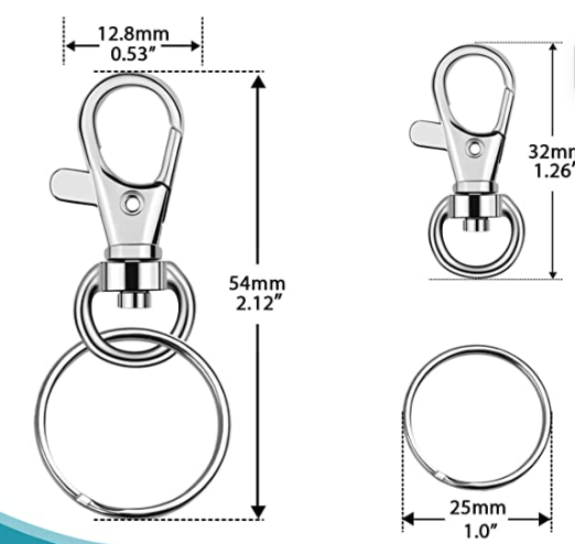 Swivel Keychains with Clasp – Ella & Co. Wholesale
